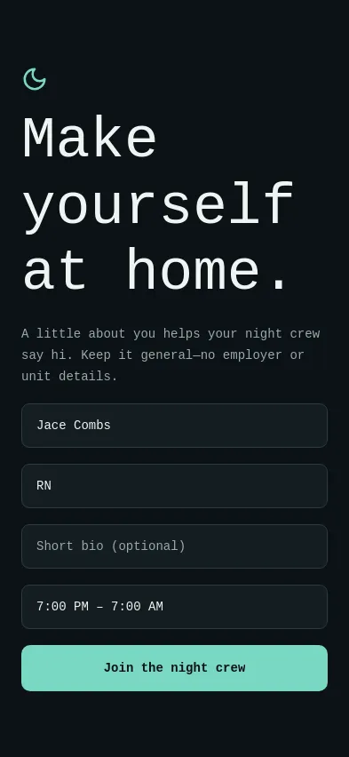 Night Shifters Social App
