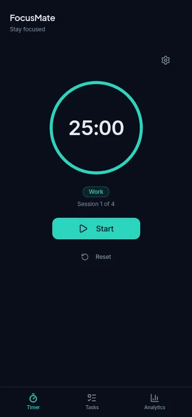 FocusMate Study App