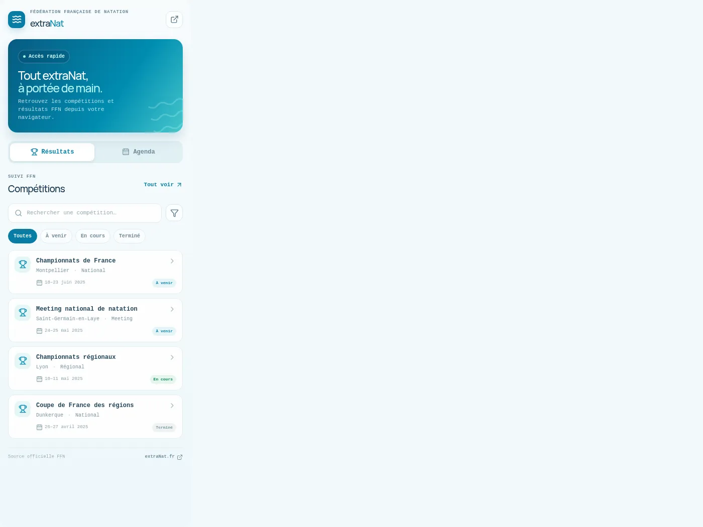 Natation FFN Extension
