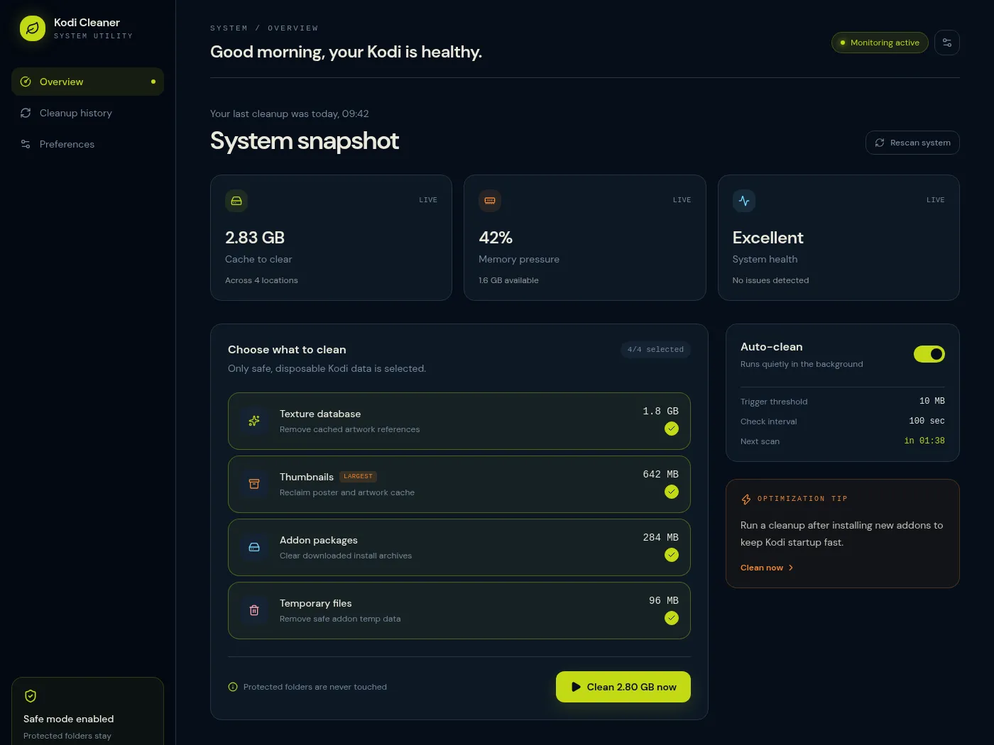 Kodi System Cleaner