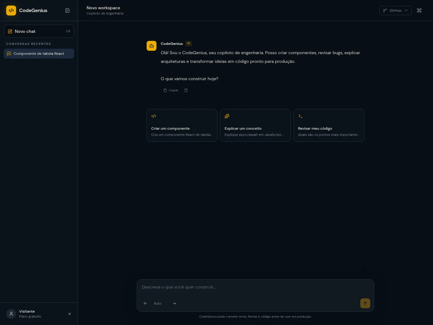 CodeGenius AI Chat