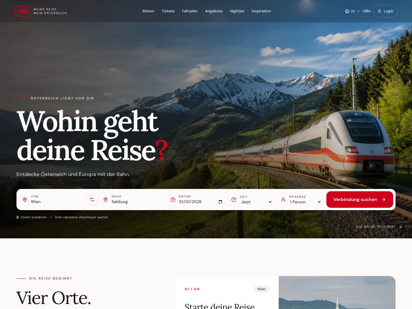 ÖBB Reiseerlebnis WebApp