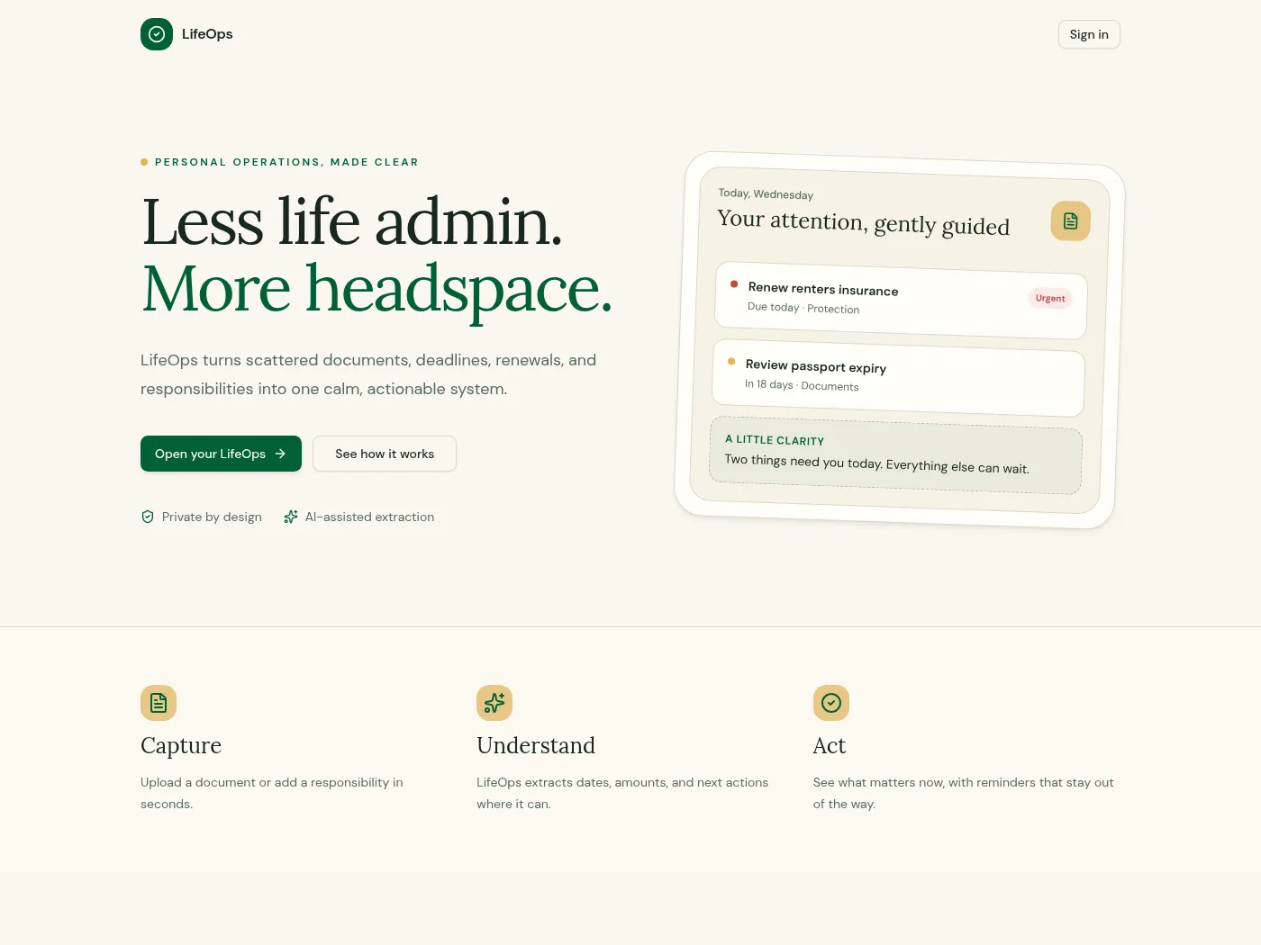LifeOps Personal Hub