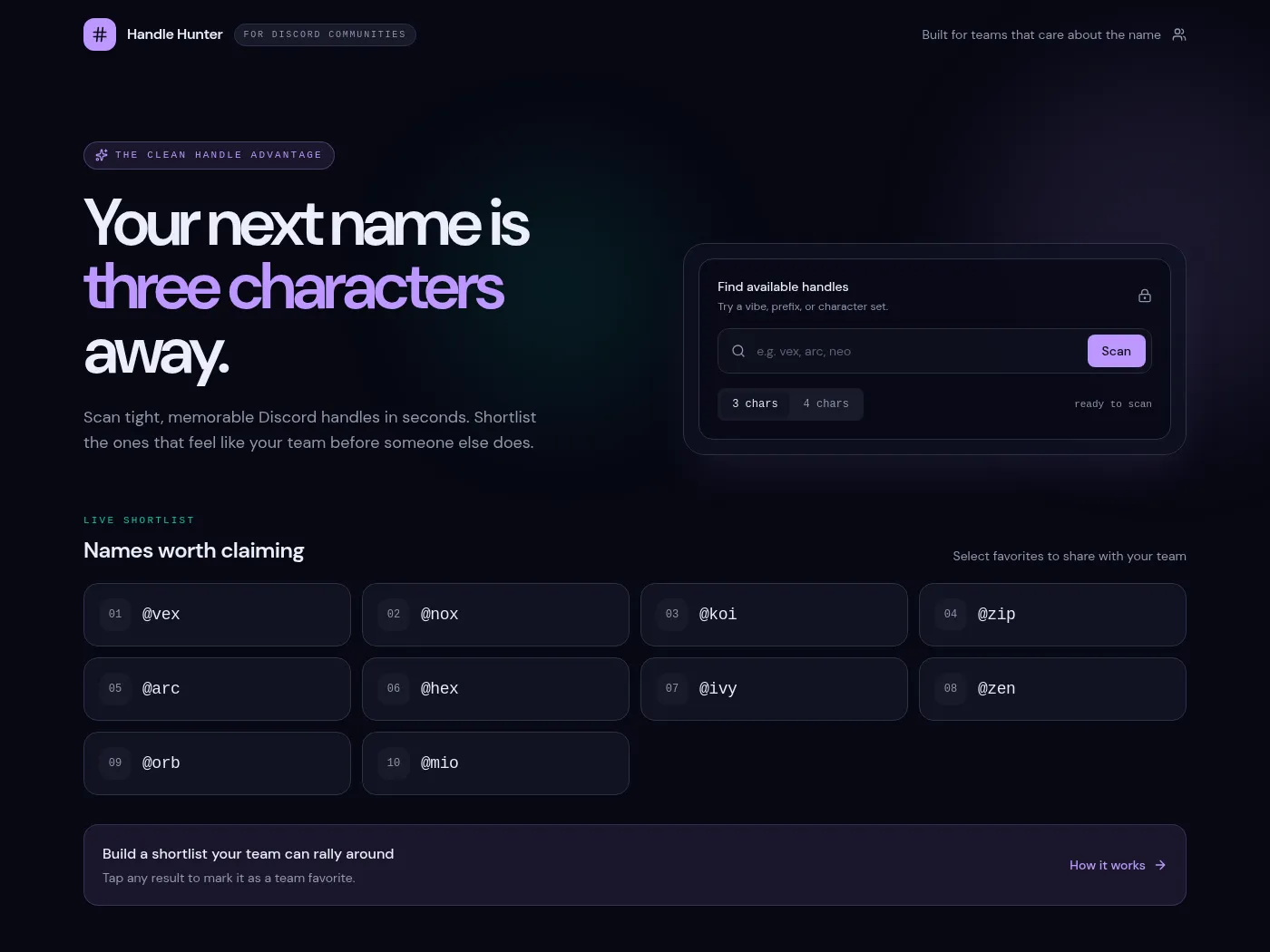 Discord Handle Hunter