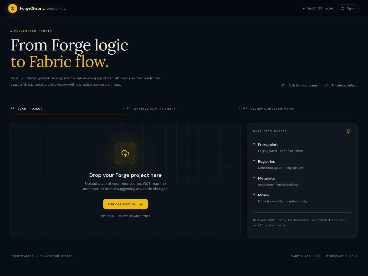 Forge2Fabric AI Converter
