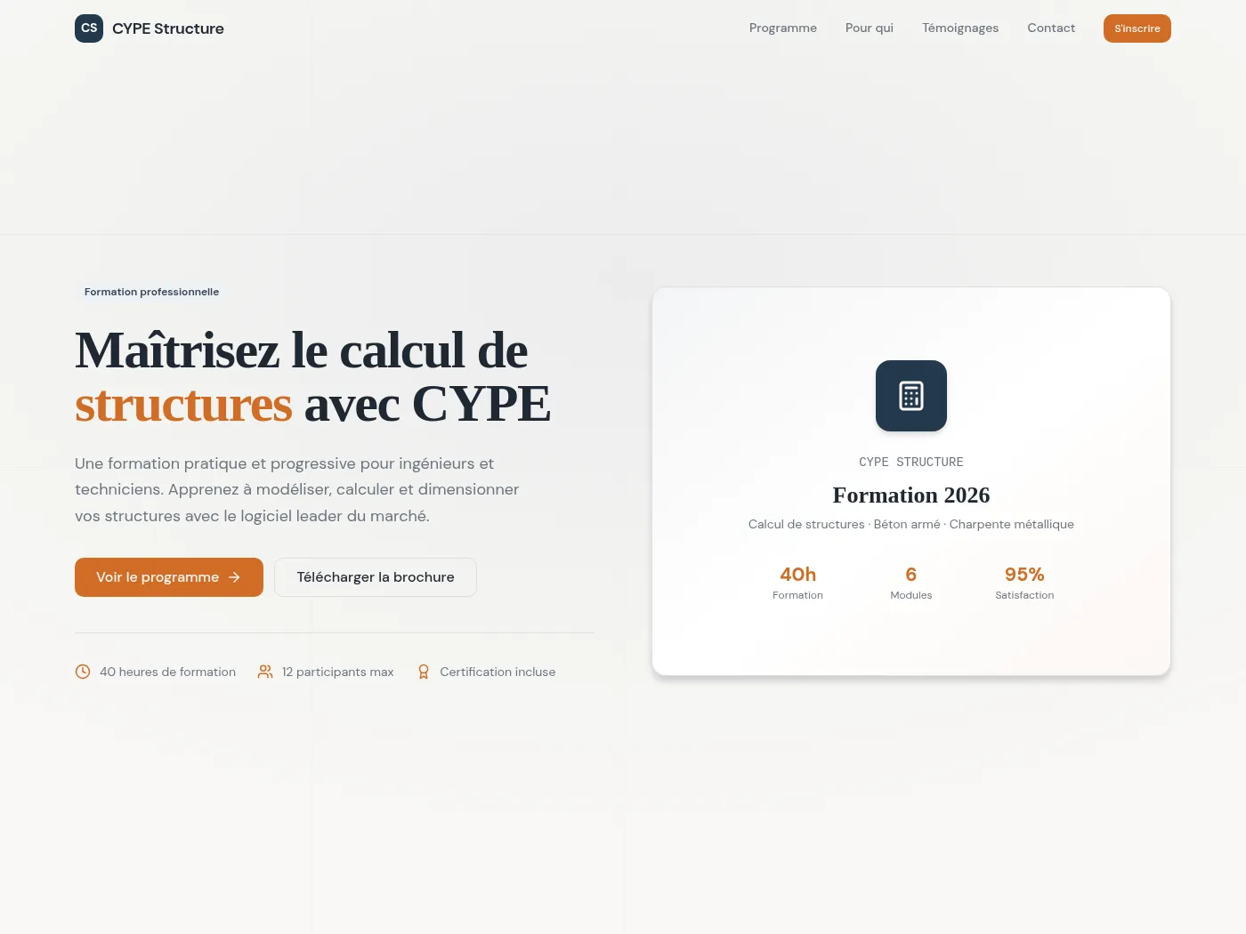 CYPE Structure Training