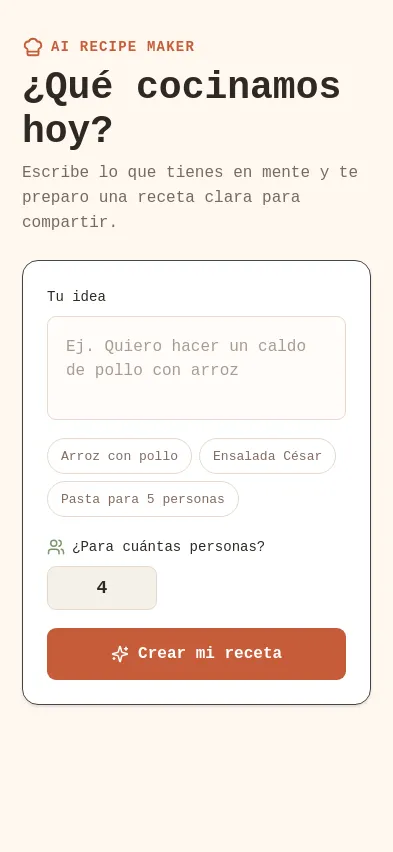 AI Recipe Maker