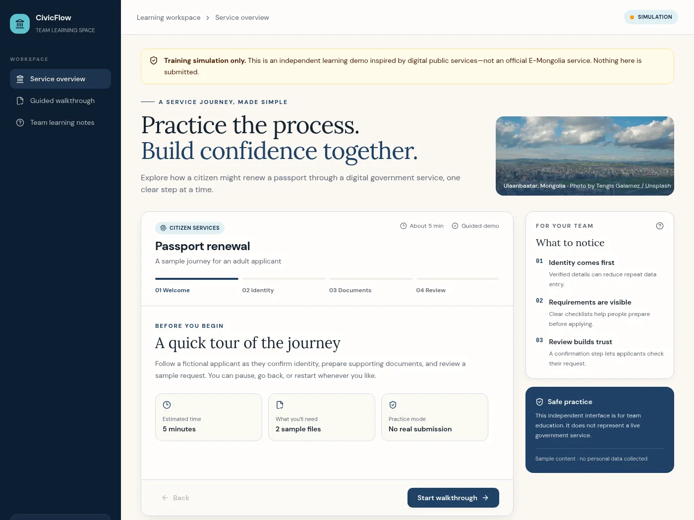 E-Gov Sim Demo