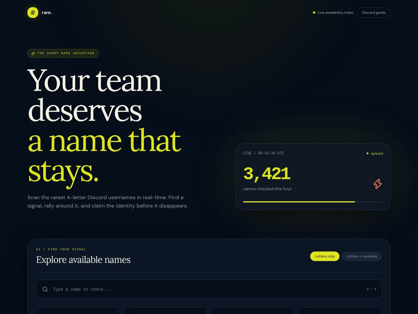 Discord Name Finder