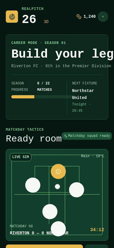 RealPitch 26 Football 3D