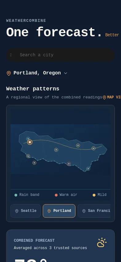 WeatherCombine App