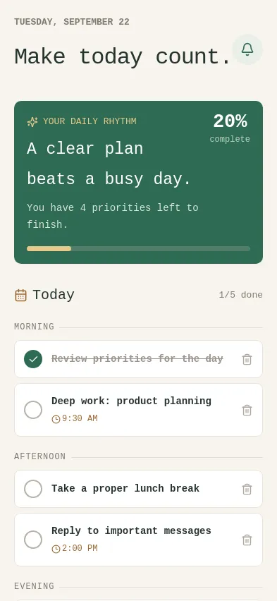Daily Plan Lite