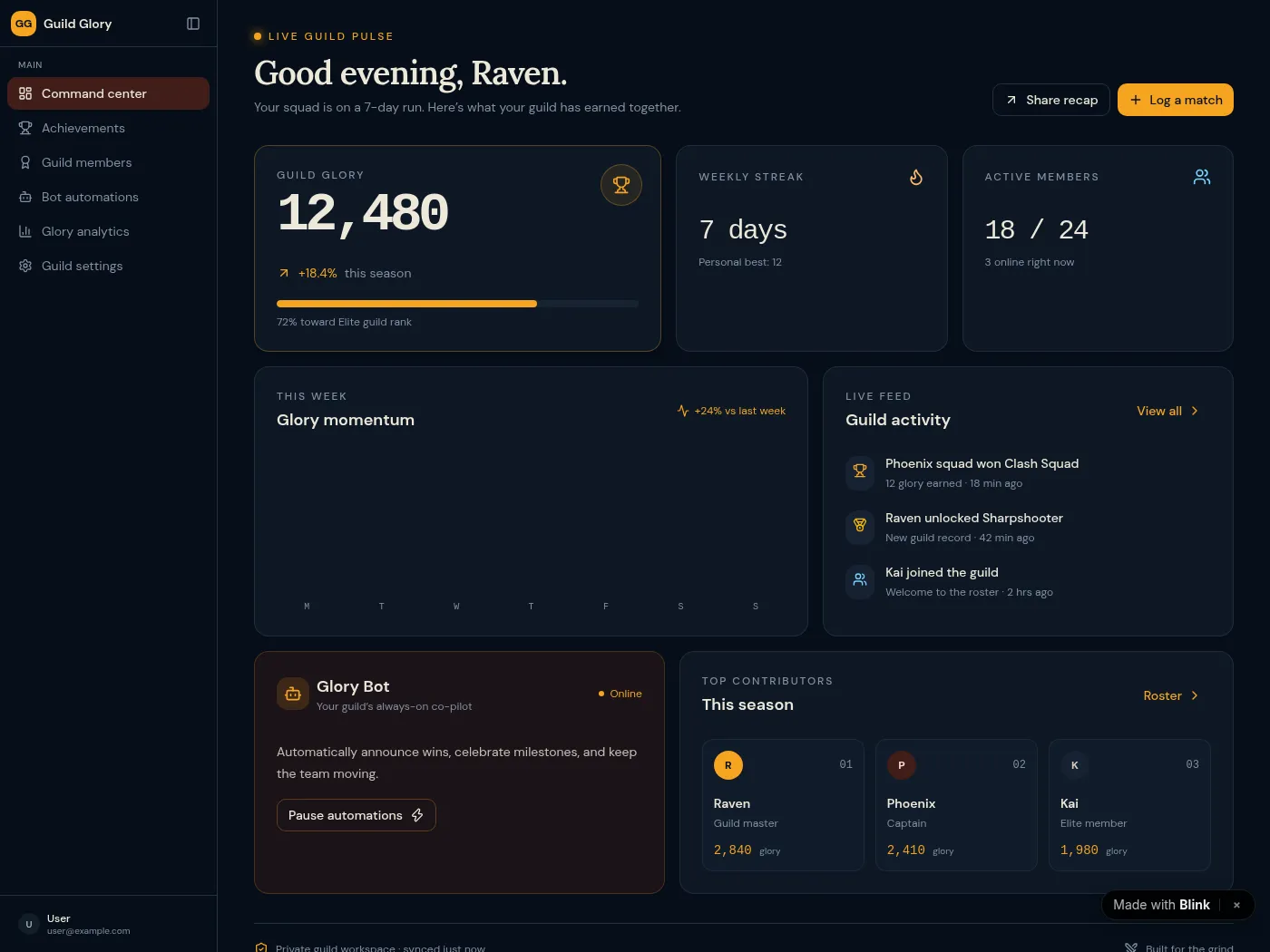 Guild Glory Tracker