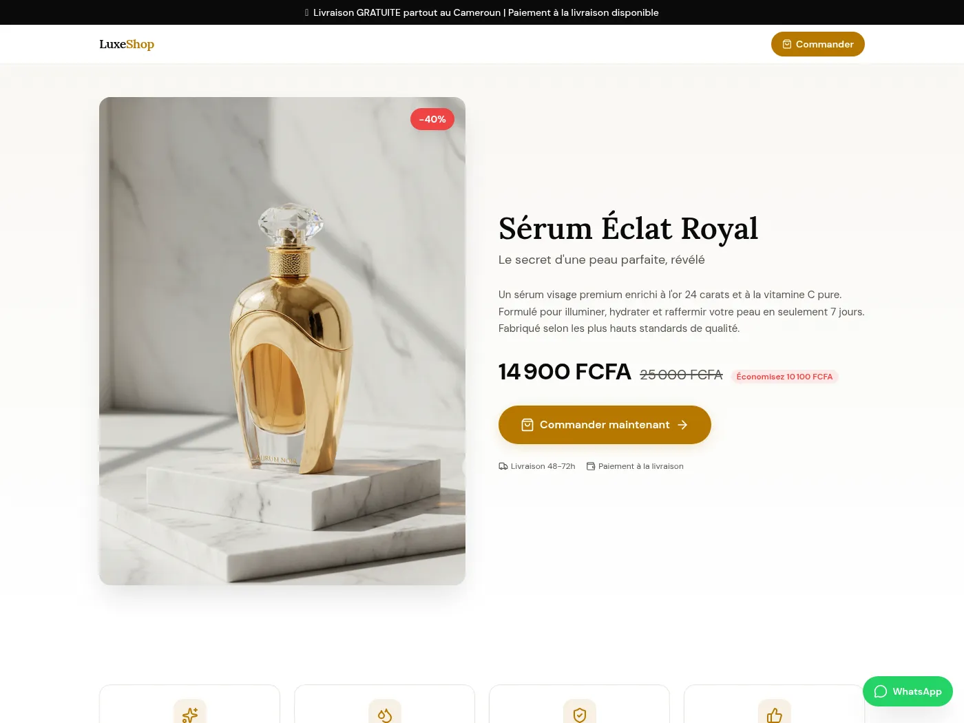 Luxury Product Landing Page