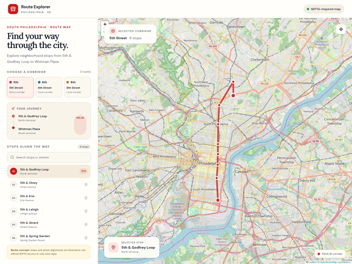 Bus Route Map Explorer