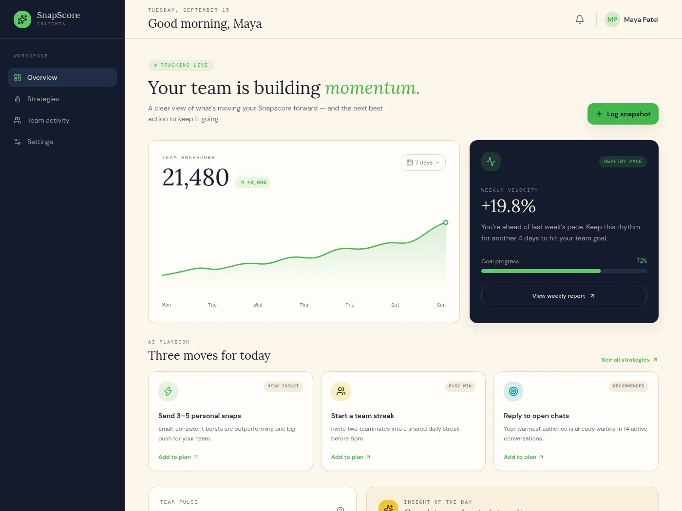 SnapScore Insights