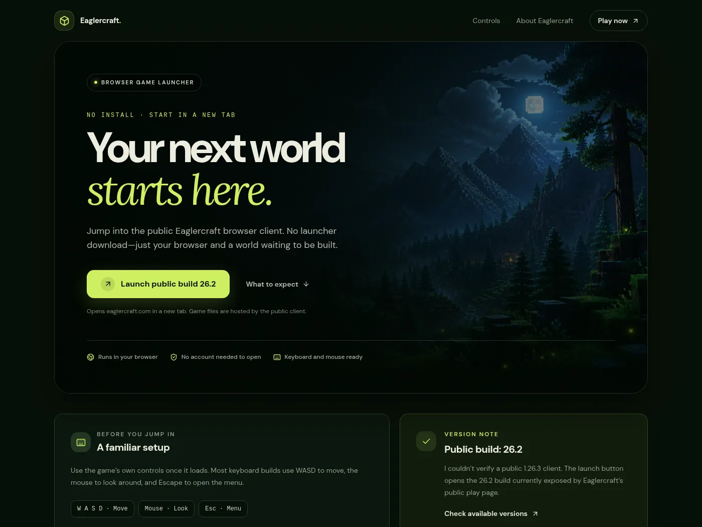 Eaglercraft Free Launcher