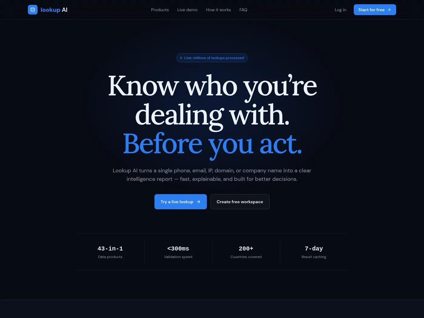 Lookup AI Web App