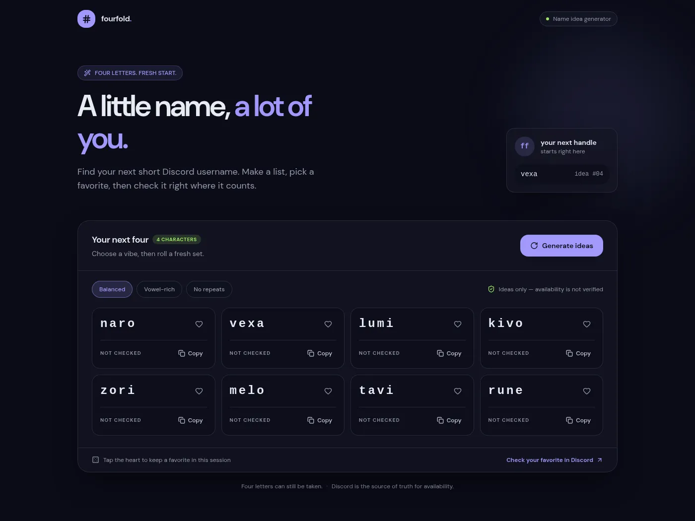 Free 4-Letter Discord Finder