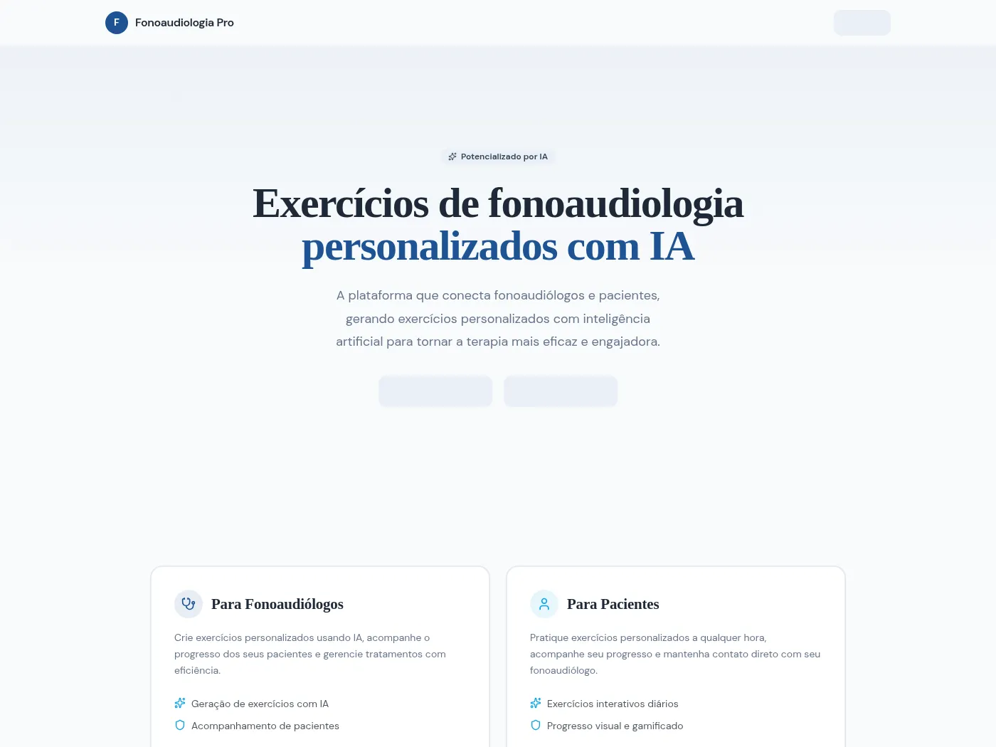 Fonoaudiologia Pro WebApp