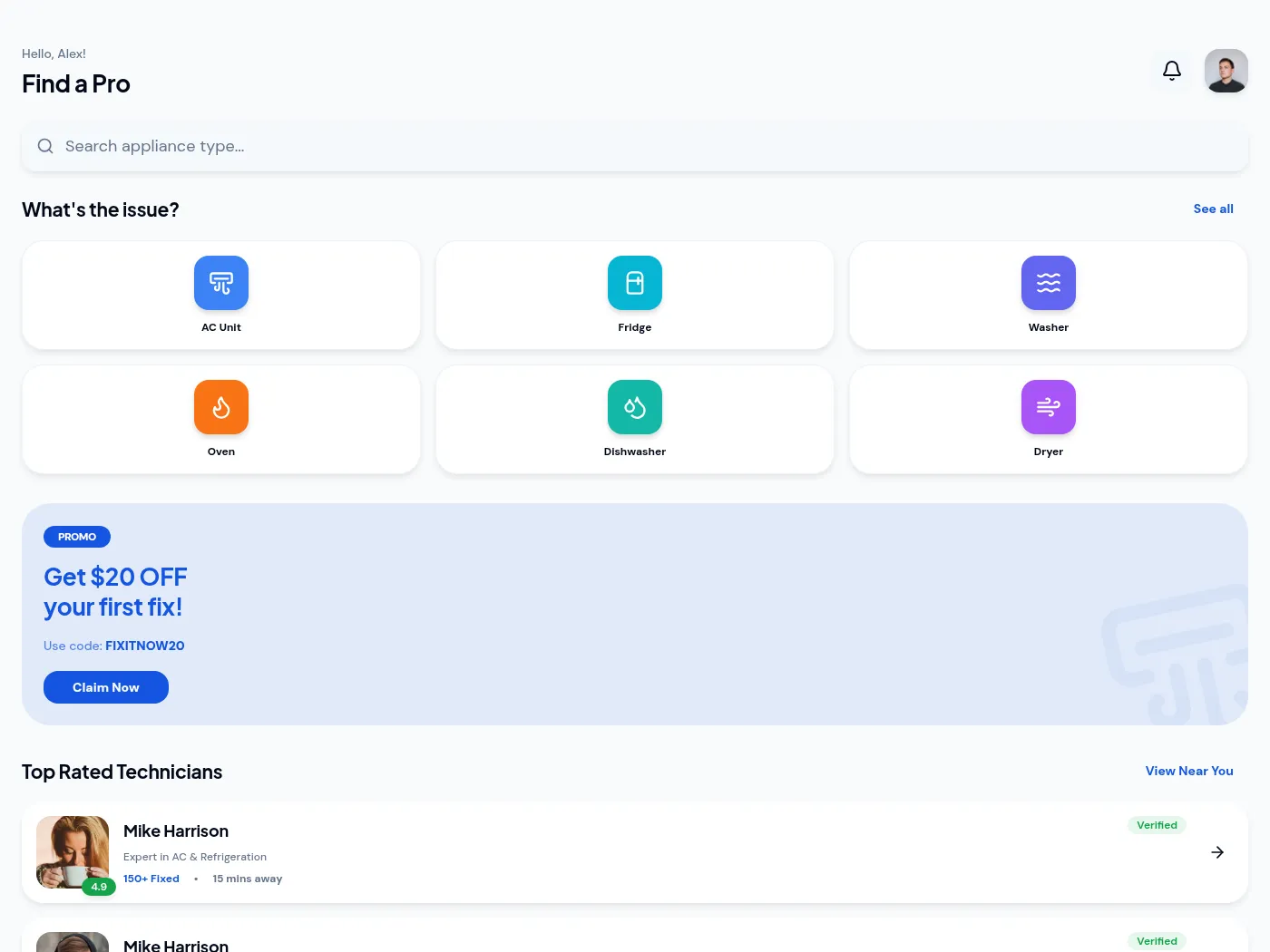 FixItNow Marketplace App