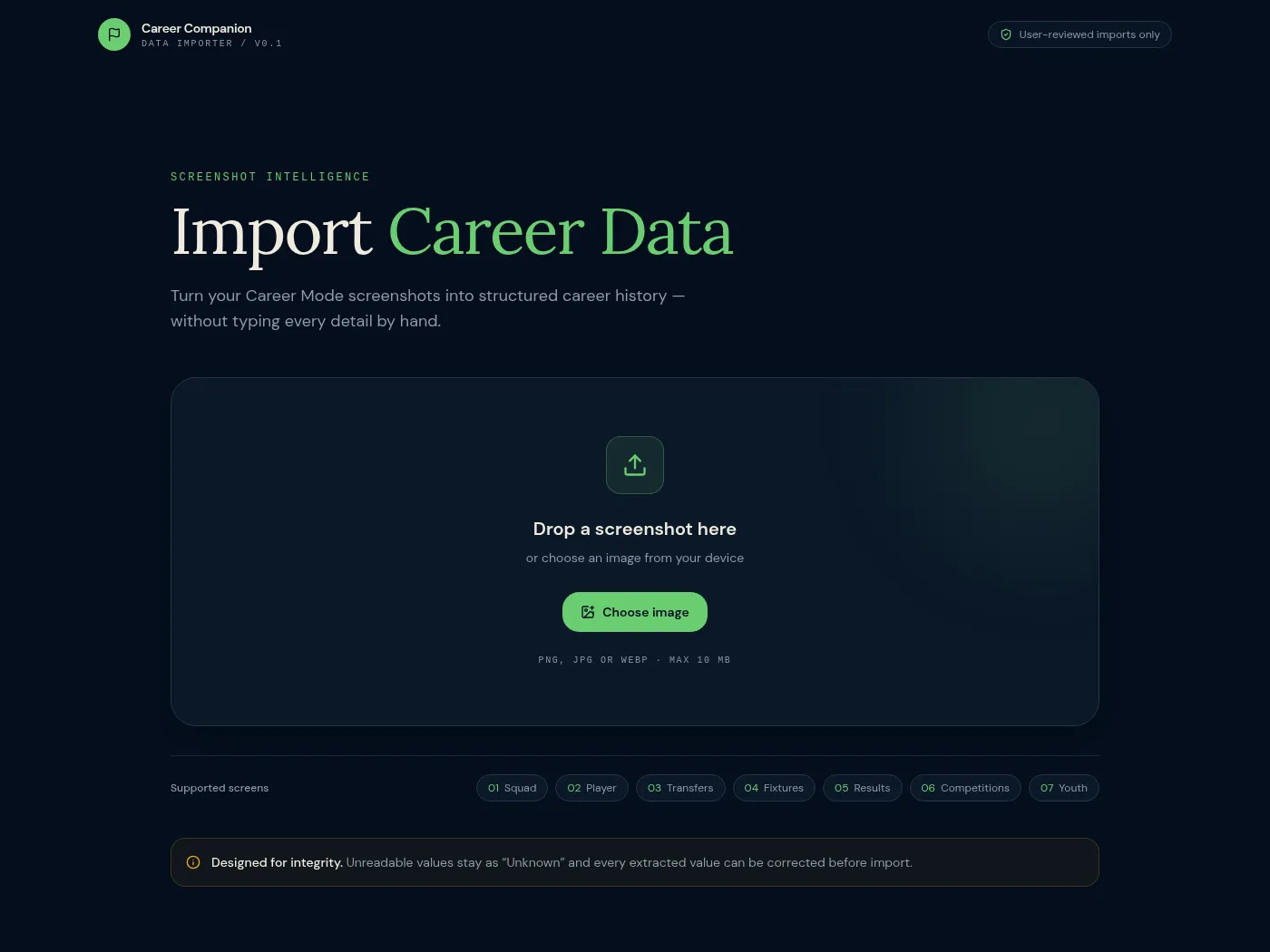 Career Data Importer