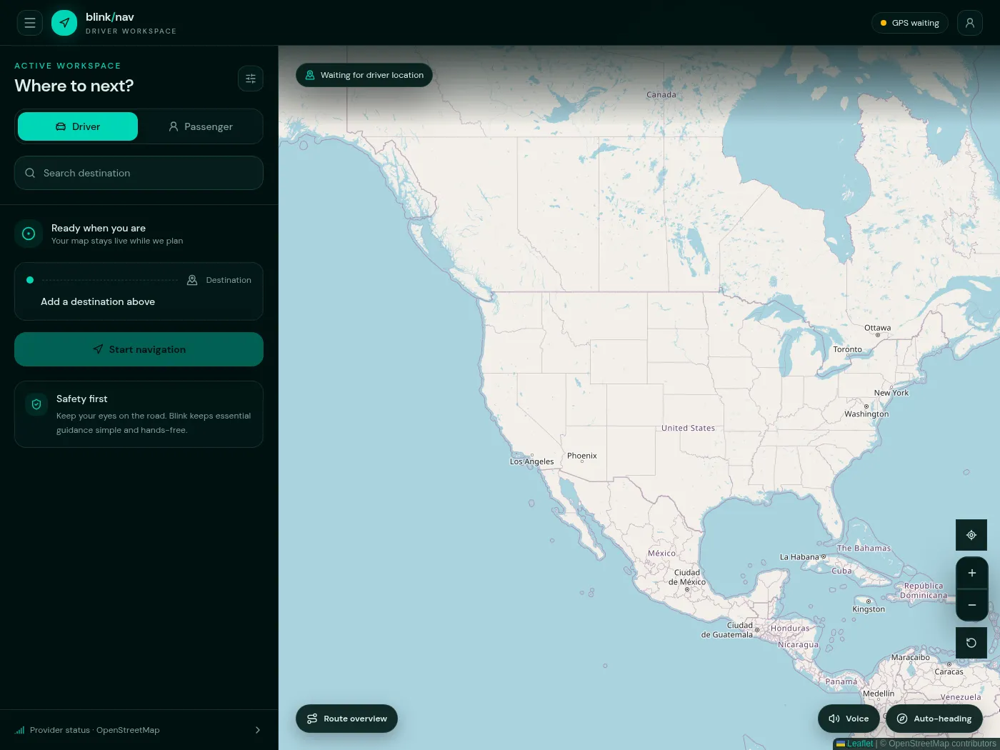 Blink Driver Navigation