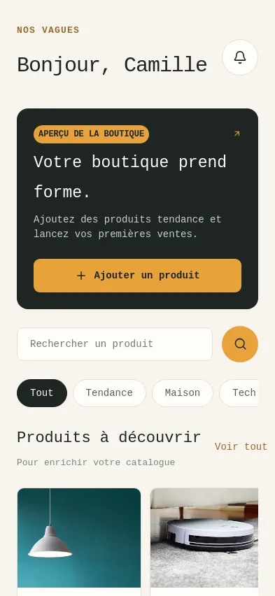 Nos Vagues Shop Mobile