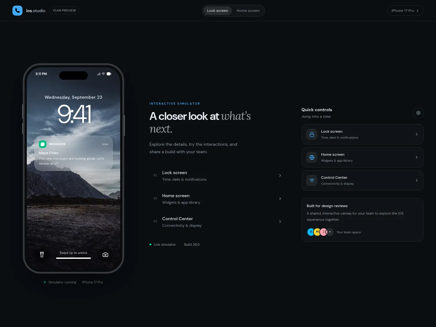 iOS 26 Interactive Simulator