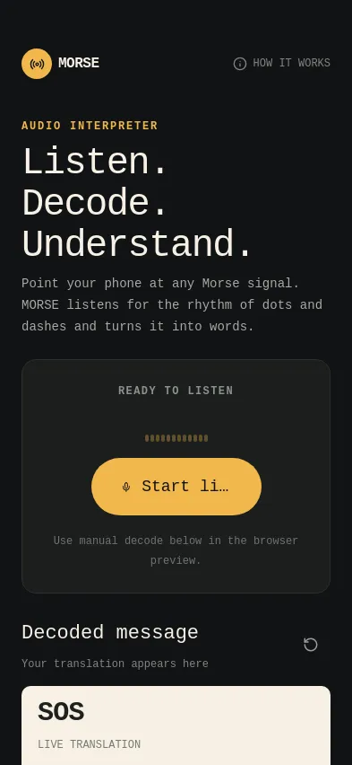 Morse Code Reader
