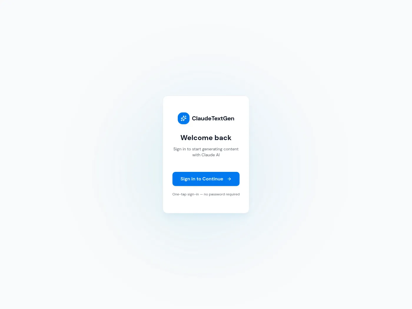 ClaudeTextGen AI App