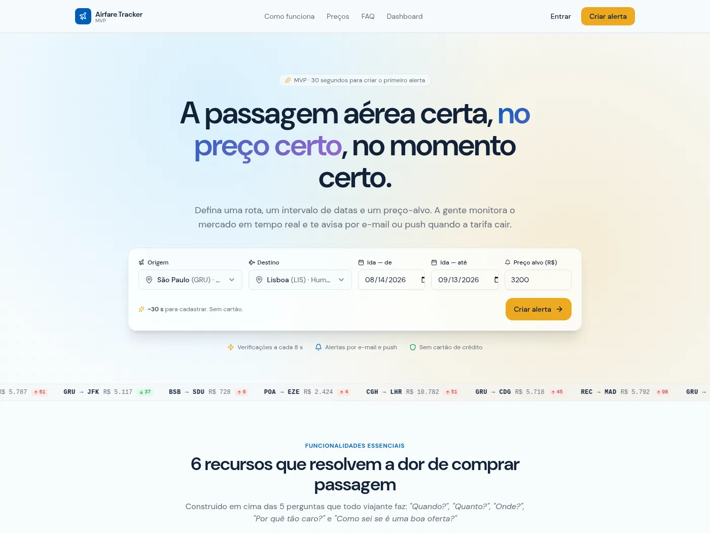 Airfare Tracker MVP