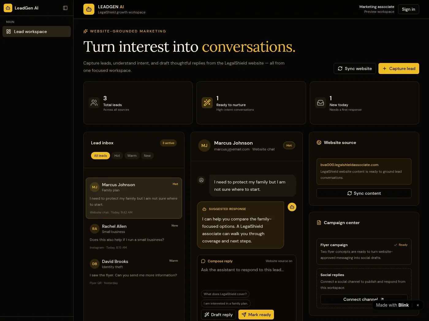 LeadGen AI Marketer