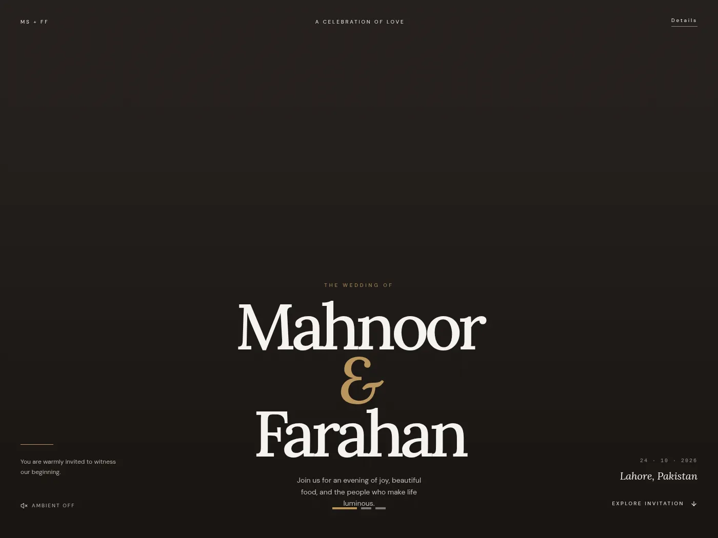 Mahnoor & Farahan Wedding Site