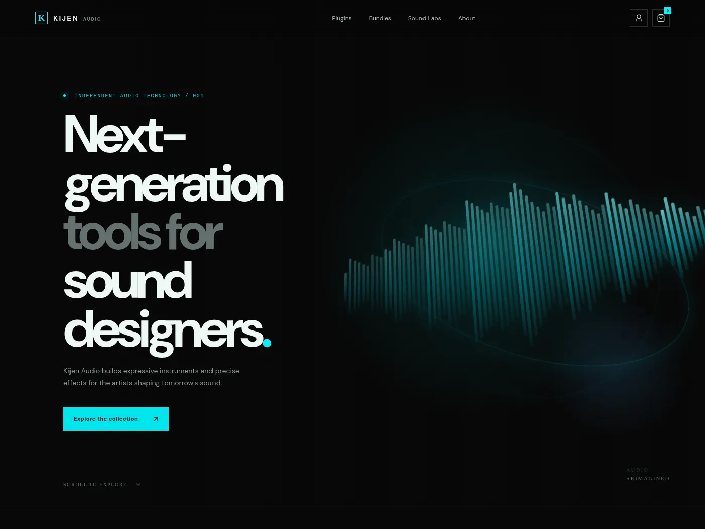 Kijen Audio Landing Page