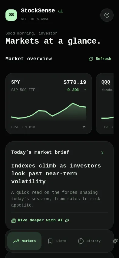StockSense AI App