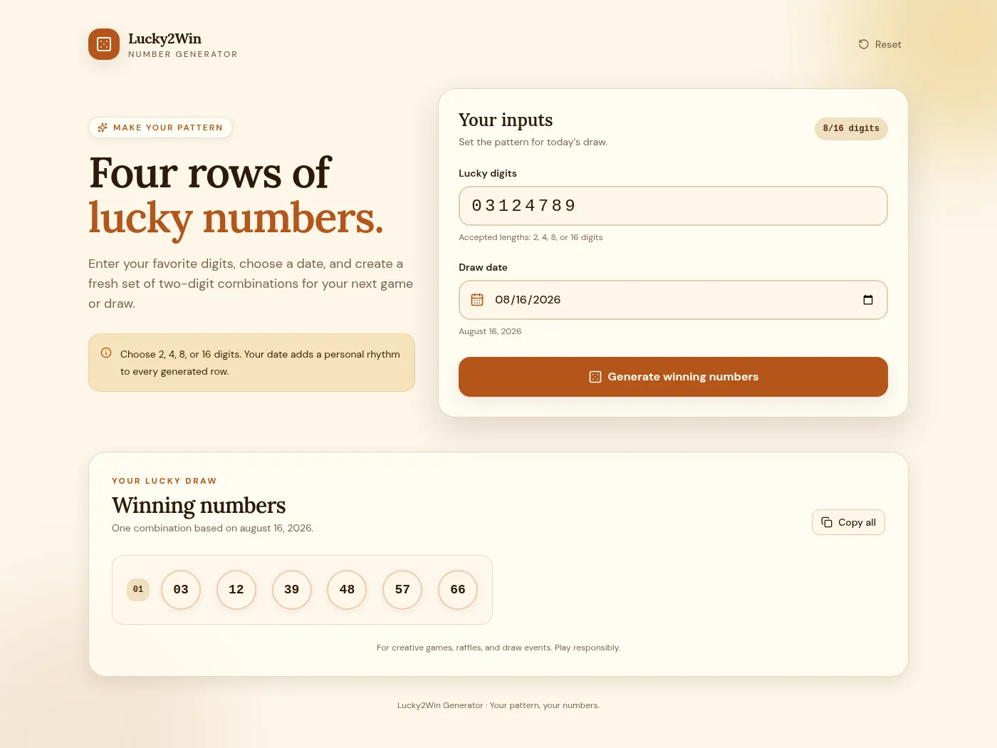 Lucky2Win Generator