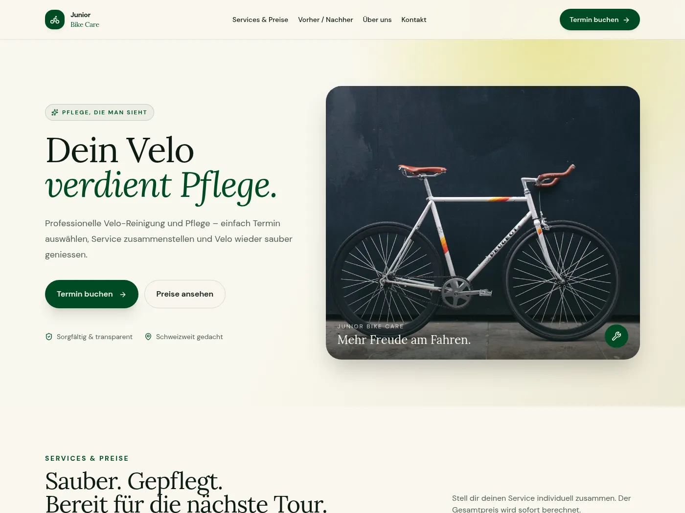 Junior Bike Care Web