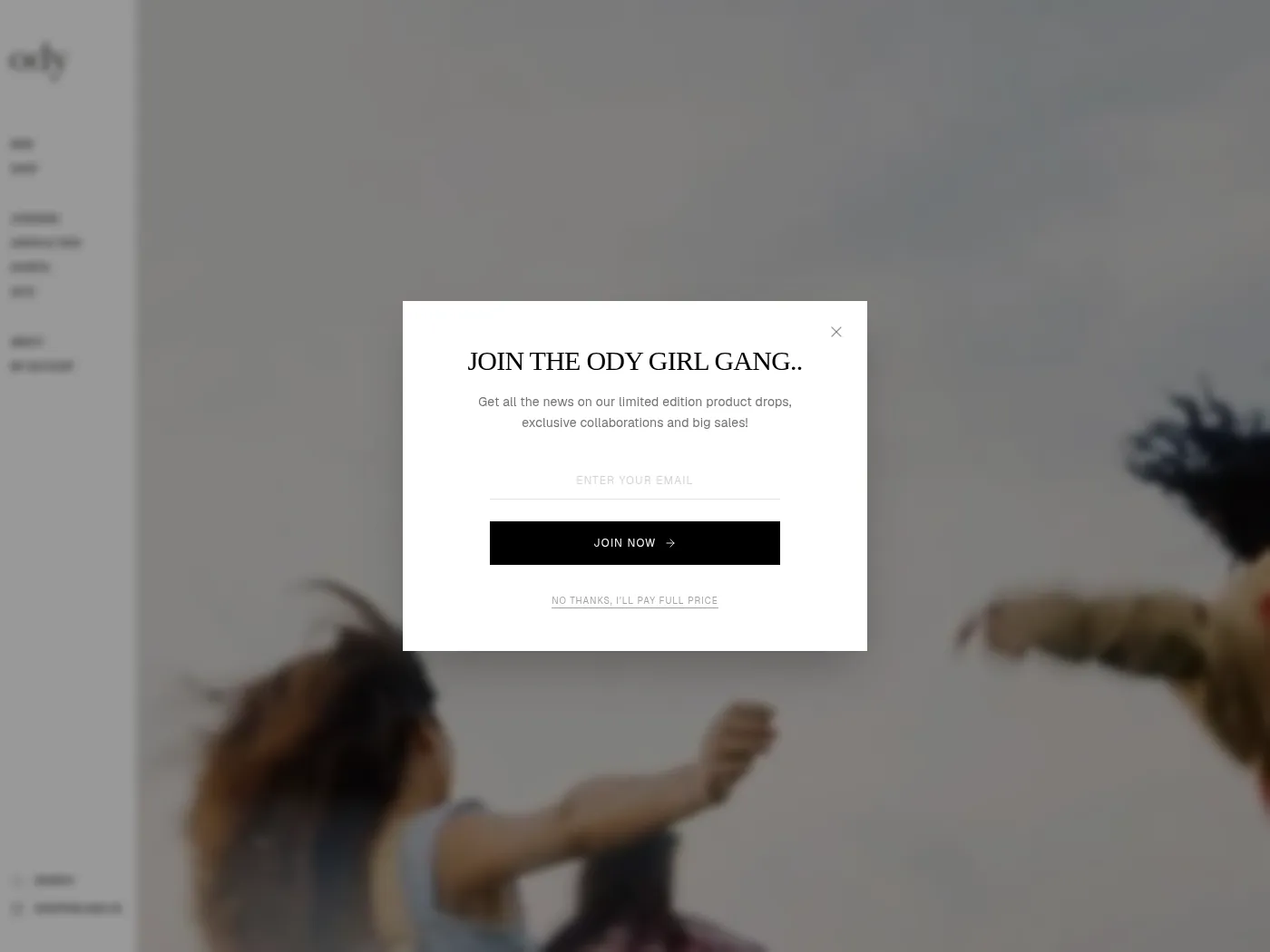 ODY ACTIVE -mock up website