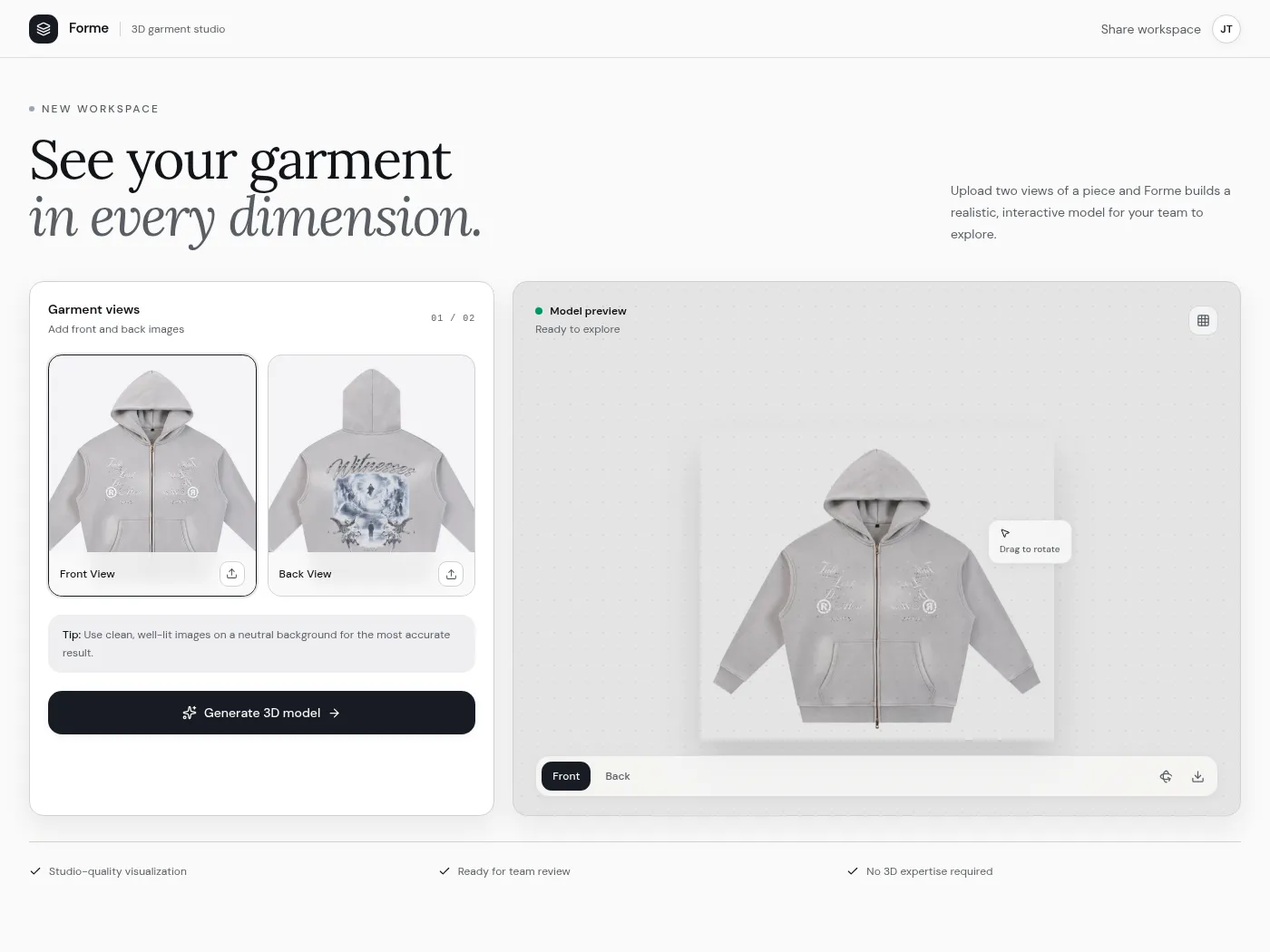 3D Garment Visualizer