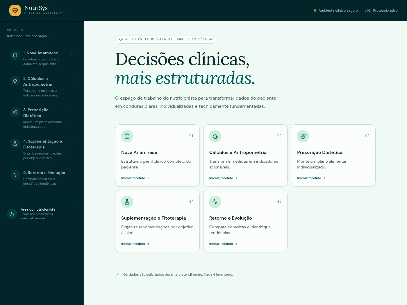 NutriSys Clinical Assistant
