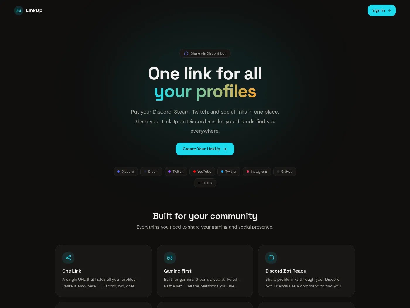 LinkUp Profile Hub
