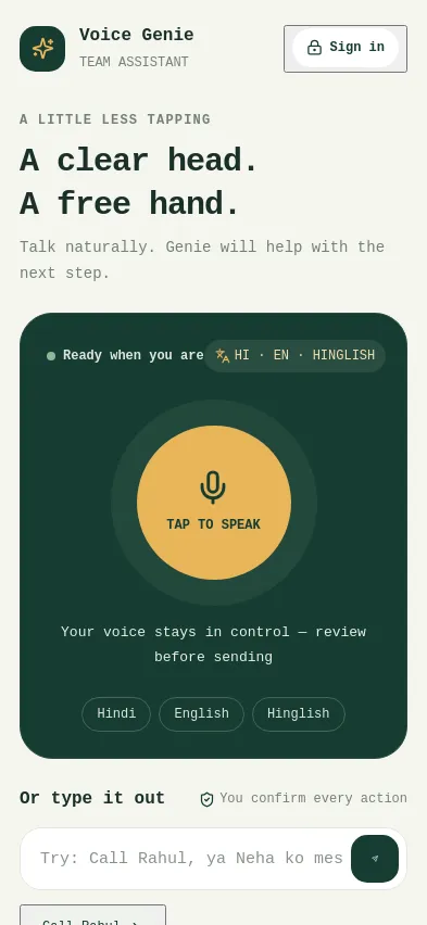 Voice Command Genie