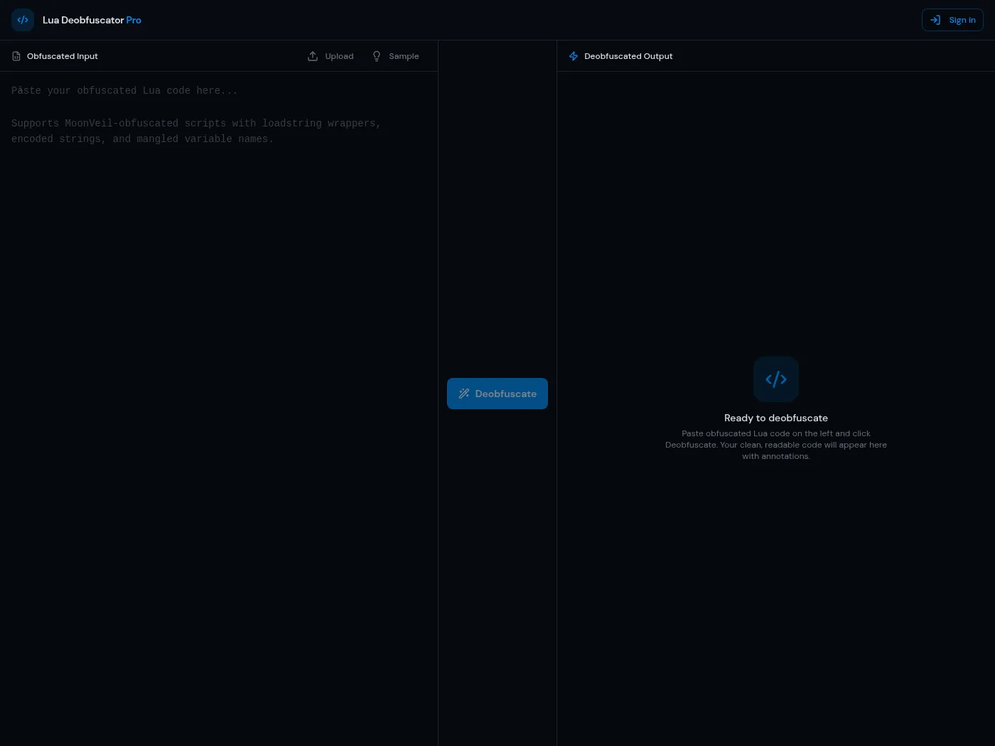 Lua Deobfuscator Pro