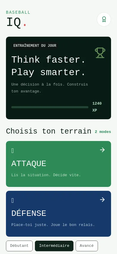 Baseball IQ Trainer