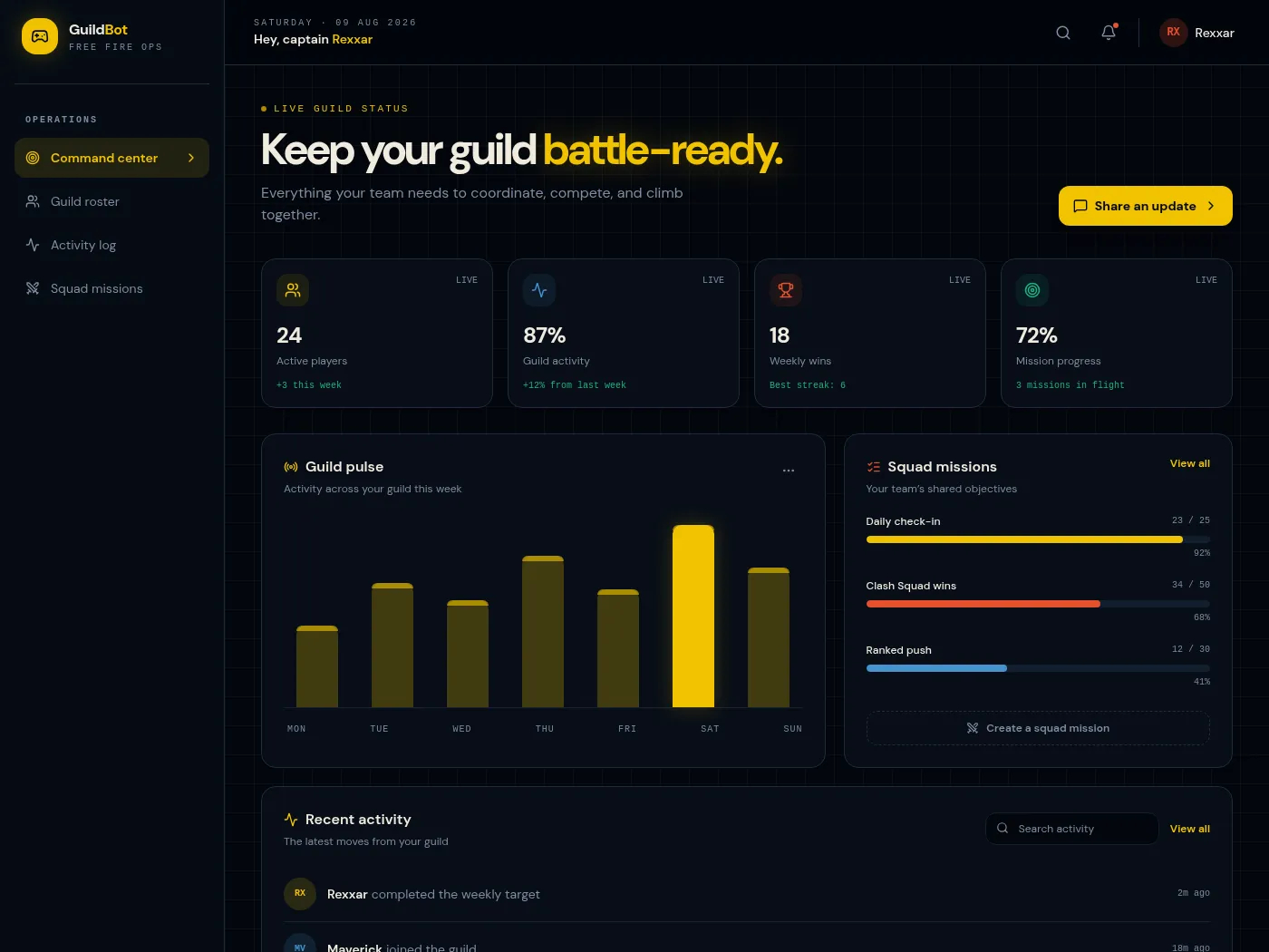GuildBot for Free Fire