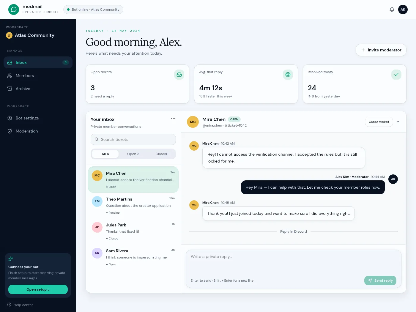 Discord ModMail Bot