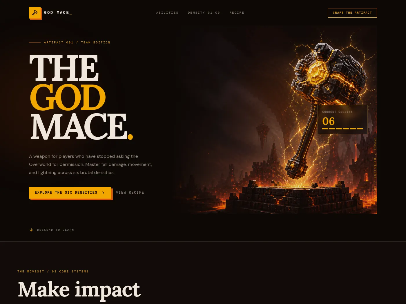 God Mace Minecraft Addon