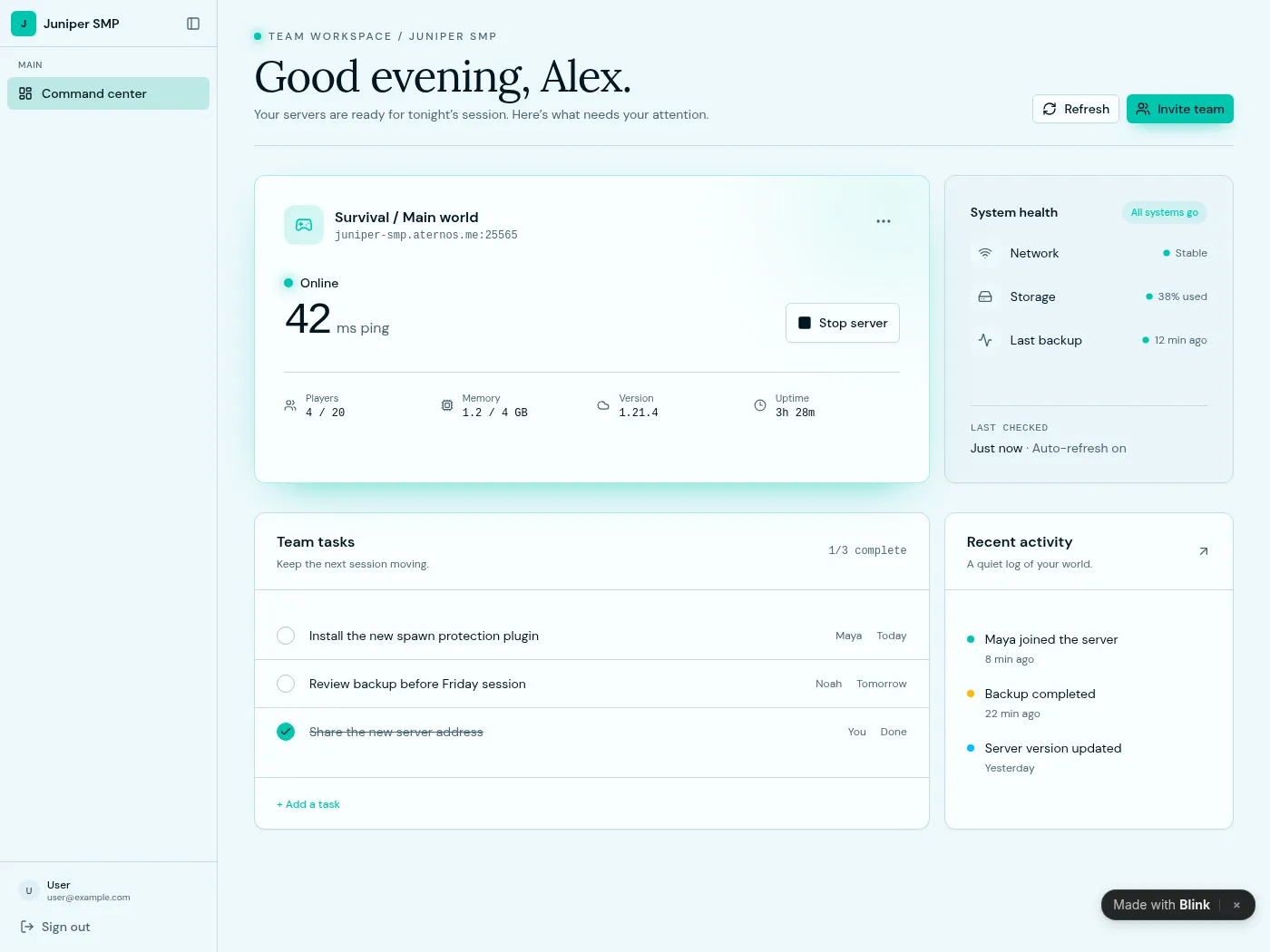 Aternos Server Manager