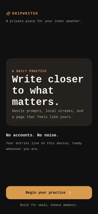 DripWriter Pro iOS